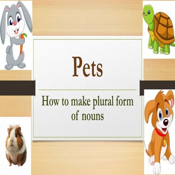 How to make plural form of nouns (pets) .pptx