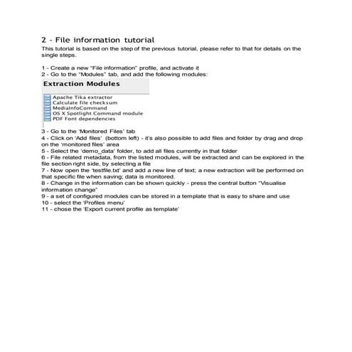 Pet tutorial script 2 - file information | DOCX