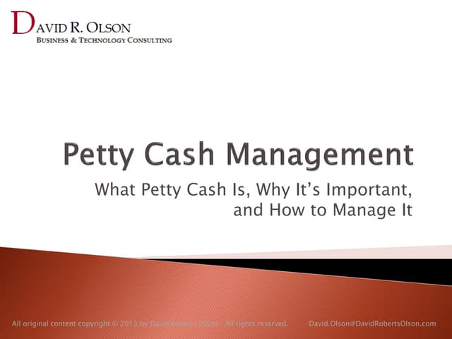 Petty Cash Flowchart