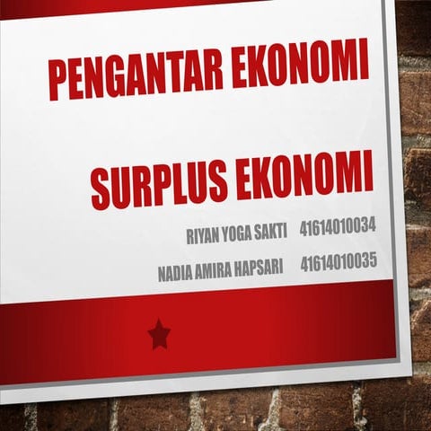 Surplus Ekonomi | PPT