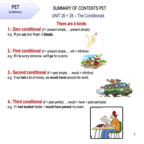 PET Unit 26 + 28 the Conditionals | PPT