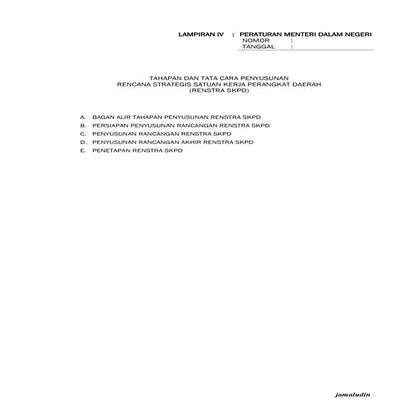Petunjuk teknis penyusunan RENSTRA | PDF