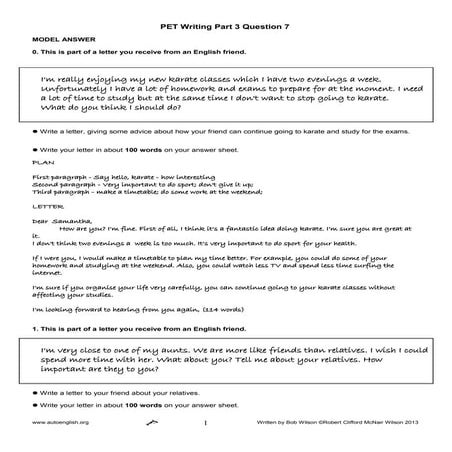Pet writing part3 | PDF
