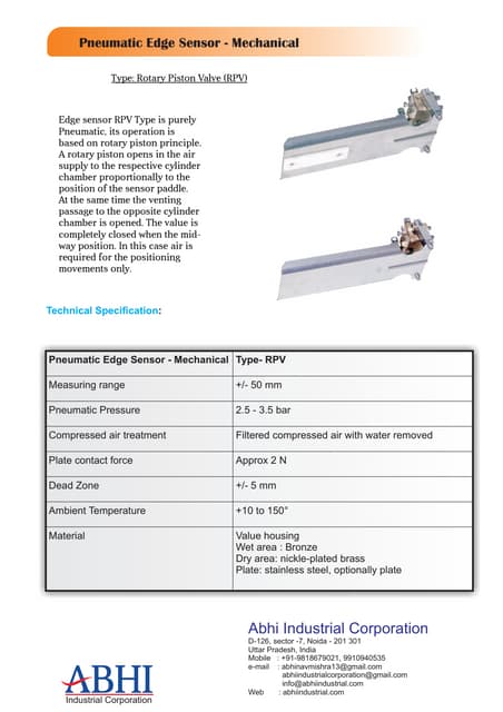 Peumatic edge sensor spv | PDF | Home Appliances | Home & Garden