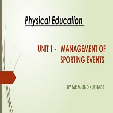 physical education unit 1 class 12 cbse. | PPTX
