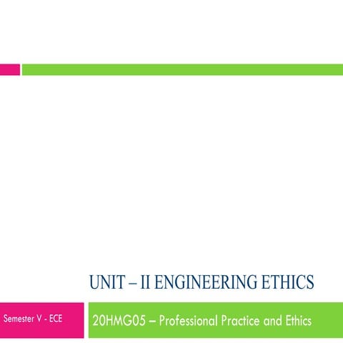 Professional Ethics - Engineering ethics | PPT