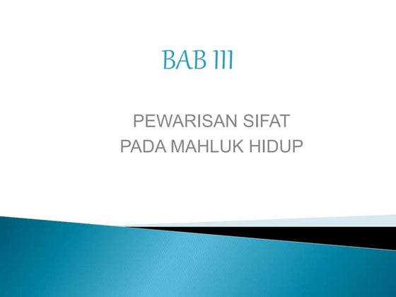 Materi pewarisan sifat kelas 9 semester 1 | PPTX