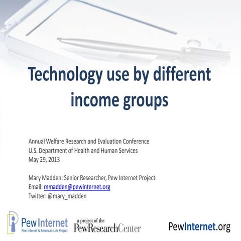 Technology use by different income groups | PDF