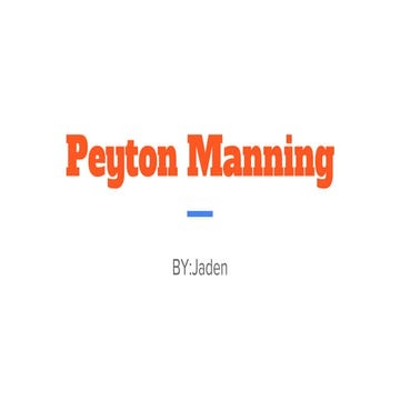 Peyton manning | PPTX