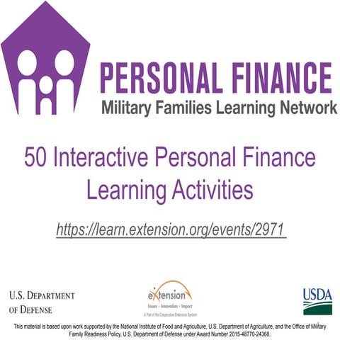 50 Interactive Personal Finance Learning Activities | PDF | Financial ...