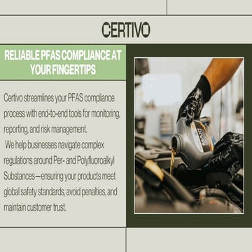 PFAS Compliance Made Easier with Certivo's Automated Regulatory ...