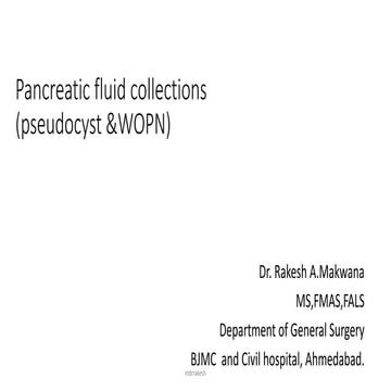 pancreatic fluid collections(PFCs) | PDF