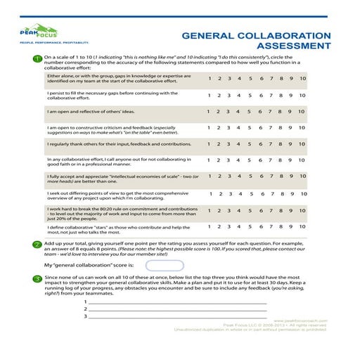 General Collaboration Assessment | PDF