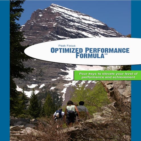 Peak Focus Optimized Performance Formula | PDF