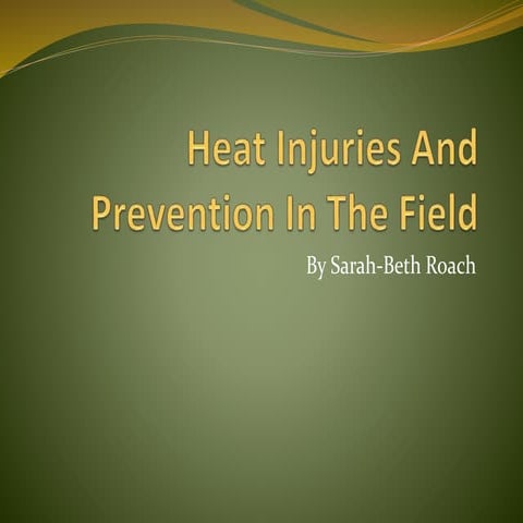 Army Heat Injuries | PPTX