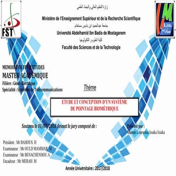 PFE Master System of Telecommunication | PDF