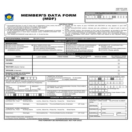 Pff039 members dataform_v07 (1) | PDF