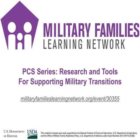PCS Series: Research and Tools for Supporting Military Transitions | PPT