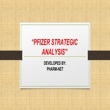 Pfizer Strategic Analysis | PPT