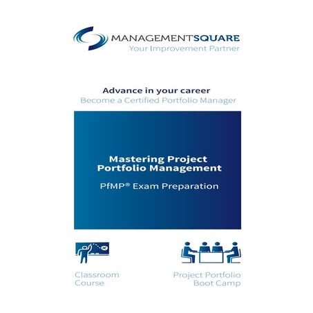 Portfolio Management Professional PfMP® Course Brochure | PDF