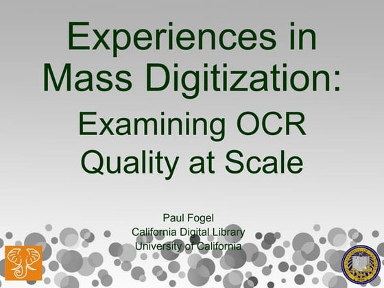 Succeed final conference - The interoperability of digitisation ...