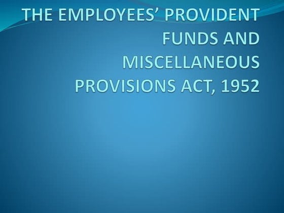 Presentation on epfo | PPTX | Government Support and Welfare ...