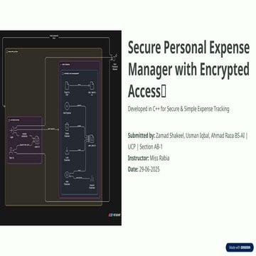PF Project Slides for personal finance tracker | PPTX