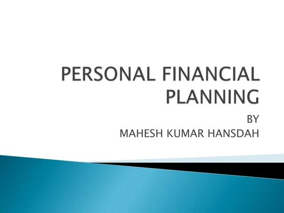 Personal financial planning ppt | PPT