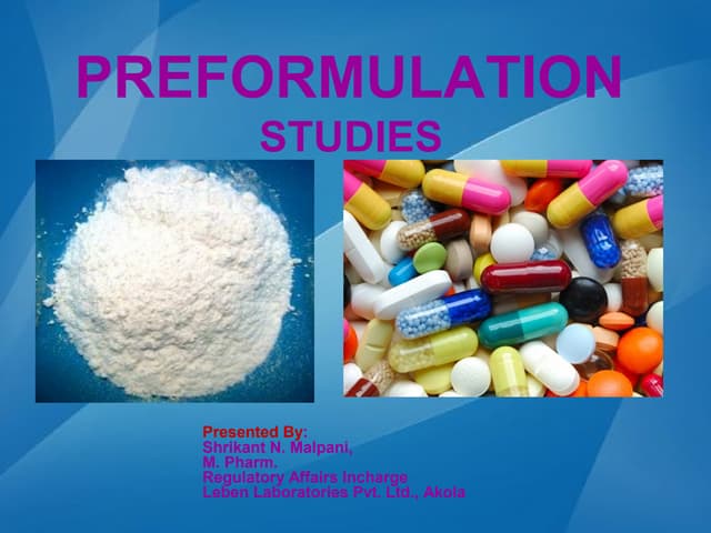 ''Preformulation Studies'' || Industrial Pharmacy _1 | PDF