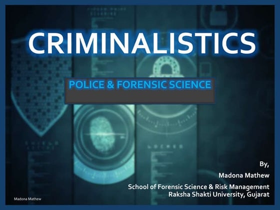 Crime scene investigation lecture | PDF