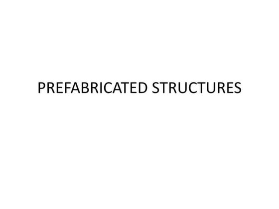 Prefabricated Structure and its installation process | PPTX | Civil Engineering Industry ...