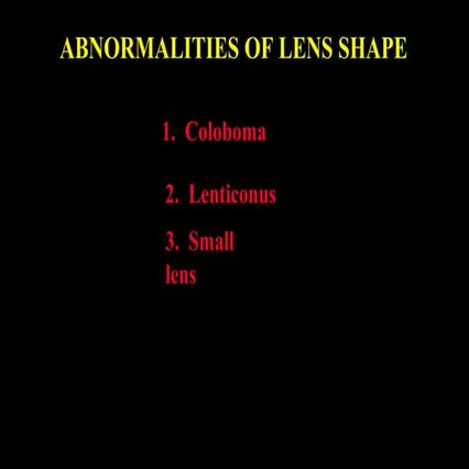 25 abnormal lens shape | PPT