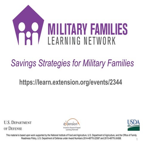 Savings Strategies for Military Families | PPT