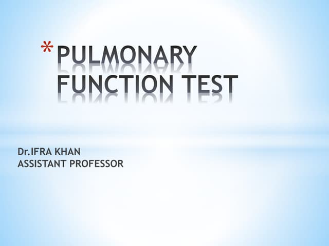 Spirometry | PPTX