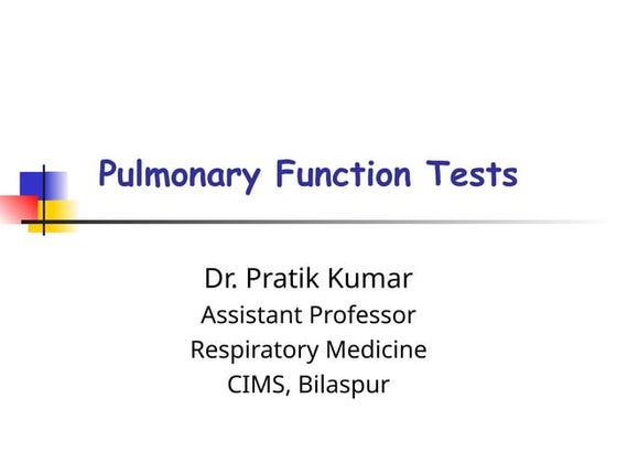 Bed side pulmonary function tests 7 | PPTX