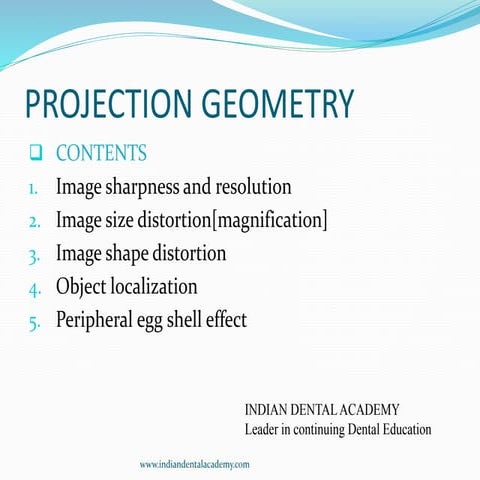 PROJECTION GEOMETRY/ dental implant courses | PPTX
