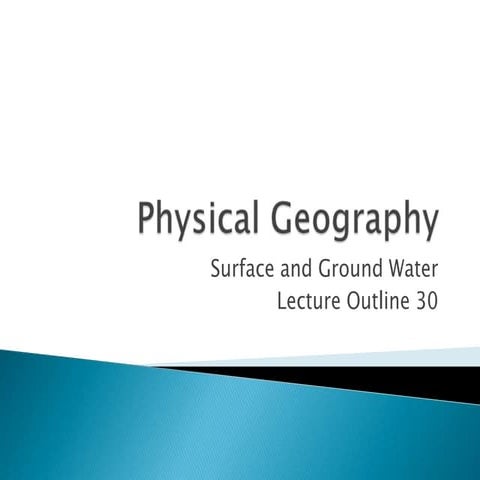 Pg class30-surface and ground water | PPT