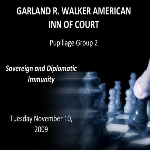 Sovereign & Diplomatic Immunity | PPT