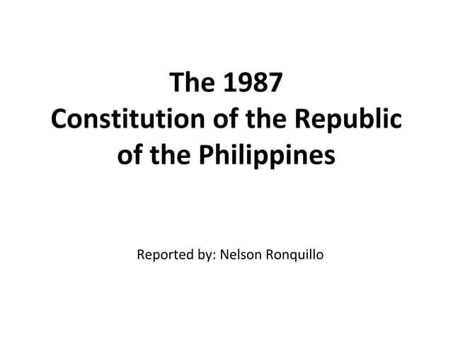 1987-constitution- of the Philippines ppt | PPTX