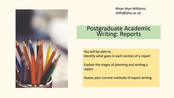 Writing a survey report | PPT