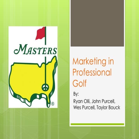 Professional Golf Association (PGA) Case Study | PPTX