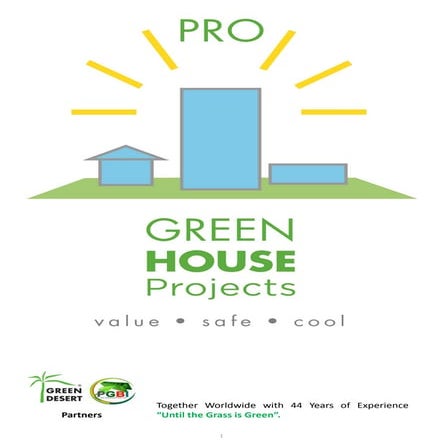 Green Desert - Green House Projects with PGBI | PDF
