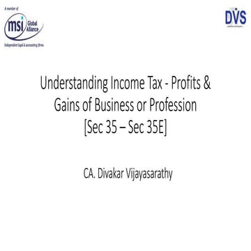 Understanding Income Tax - Profits & Gains of Business or Profession ...