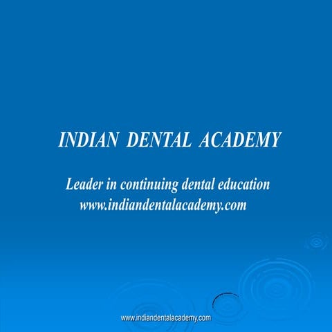 Pg canin retracton /certified fixed orthodontic courses by Indian ...