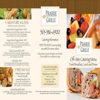 Prairie Grille Menu 2013 | PDF