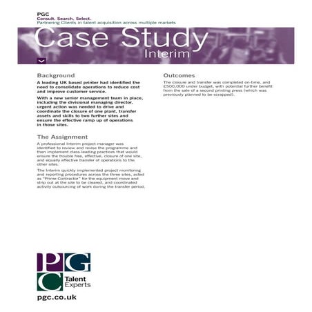 Pgc case study interim pm print | PDF
