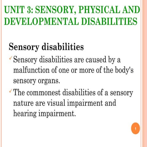 Sensory impairments-VISION AND HEARING | PPTX