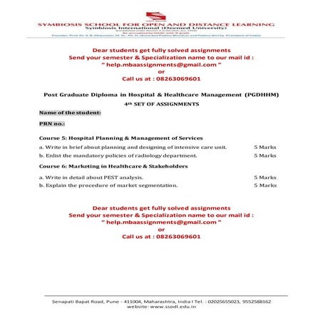 Pgdhhm sem 2 assignment 2 | DOCX