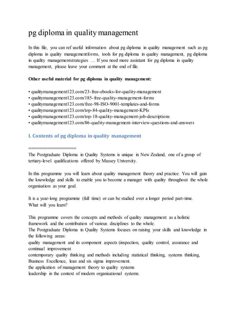 Ms quality management | DOCX