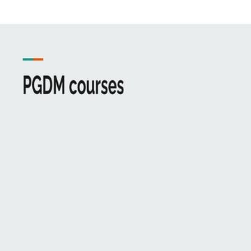 PGDM Courses | PPT